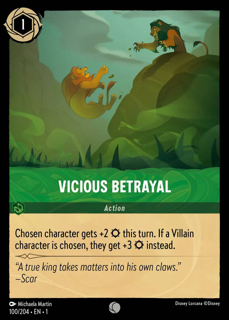 Vicious Betrayal | Lorcana Cards | Dreamborn.ink