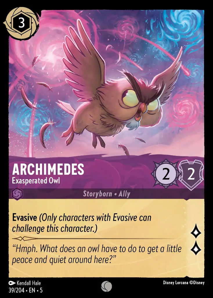 Archimedes - Exasperated Owl | Lorcana Cards | Dreamborn.ink