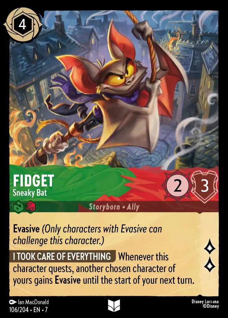 Fidget - Sneaky Bat | Lorcana Cards | Dreamborn.ink