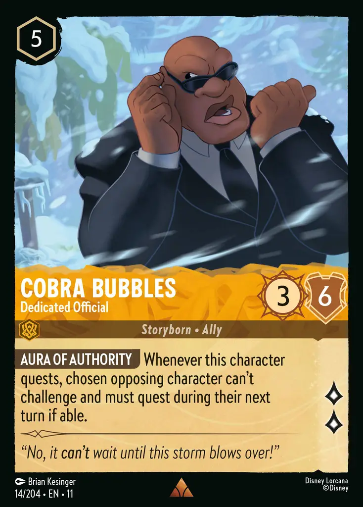 Cobra Bubbles - Dedicated Official | Lorcana Cards | Dreamborn.ink